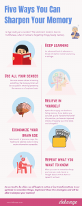 5 Ways You Can Sharpen Your Memory Infographic by Debongo